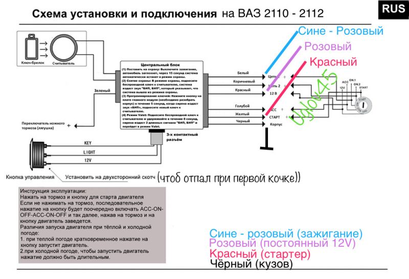 Как в домашних условиях установить кнопку старт-стоп на ВАЗ 2107 ...